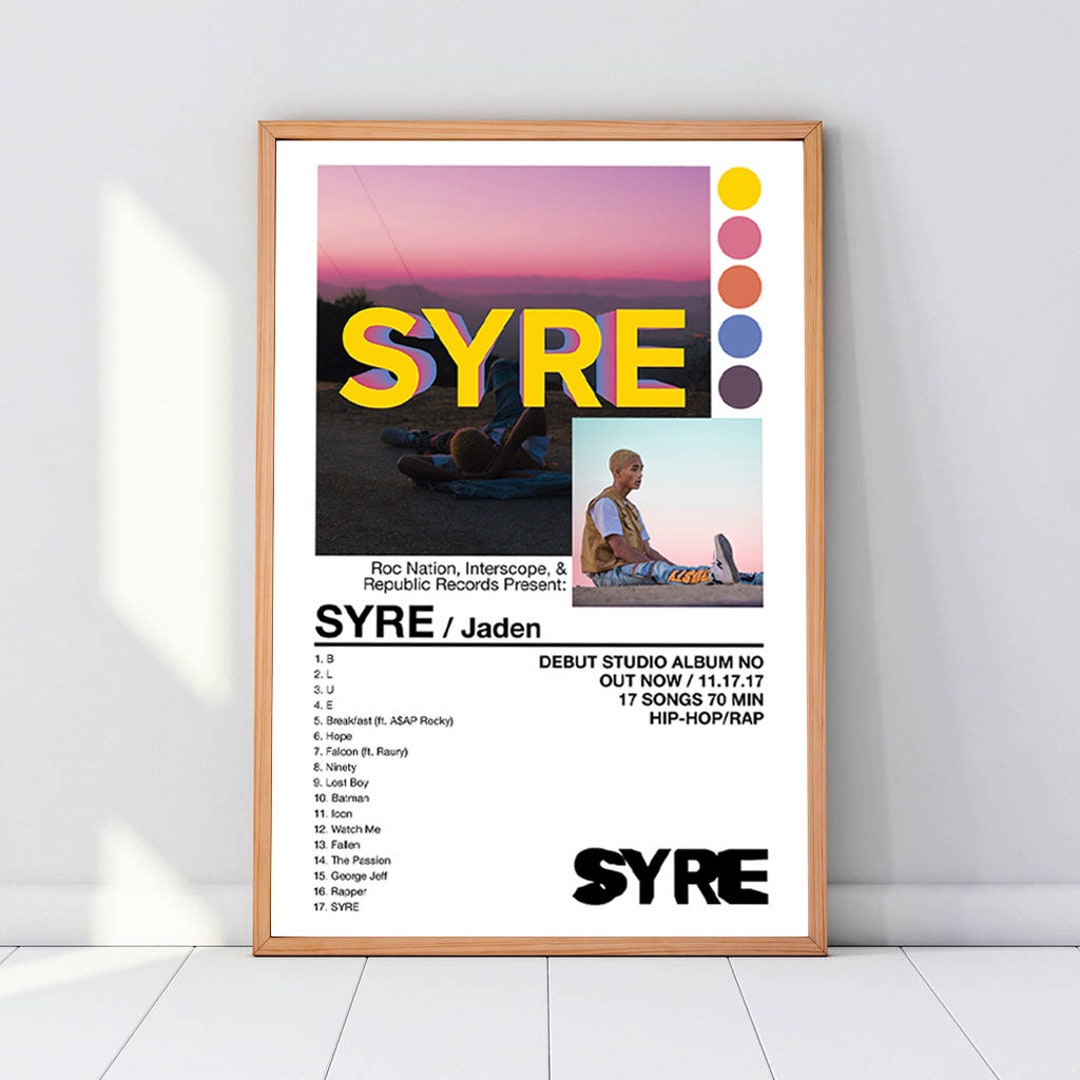 Jaden SYRE Poster Jaden Smith SYRE Minimalist Album Poster - Etsy