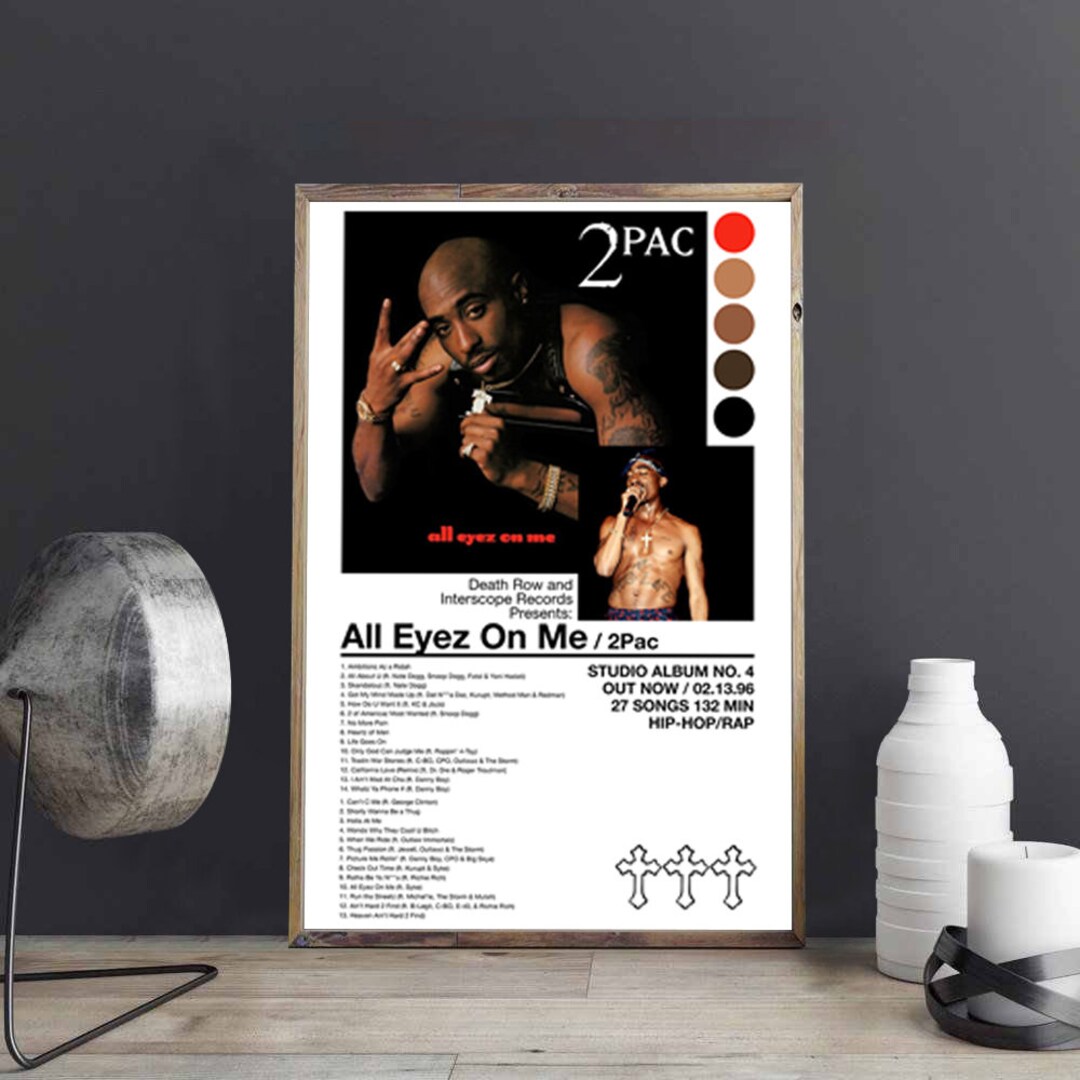 Tupac All Eyez On Me Poster 2pac Shakur Poster 2001 Etsy