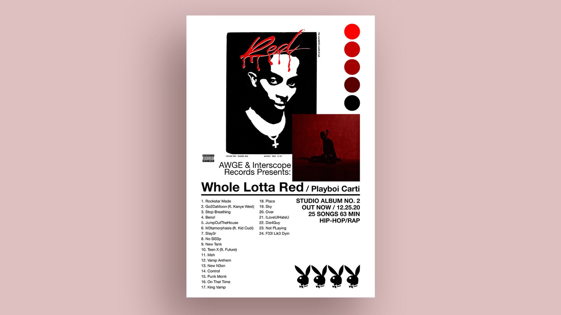 Playboi Carti Whole Lotta Red Poster Playboi Carti Poster - Etsy Canada