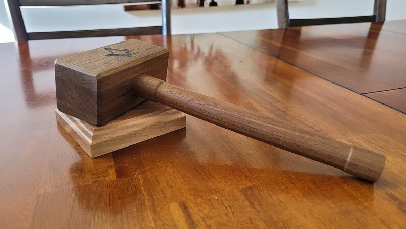Masonic Gavel With Sounding Block Solid Walnut Hand Made - Etsy