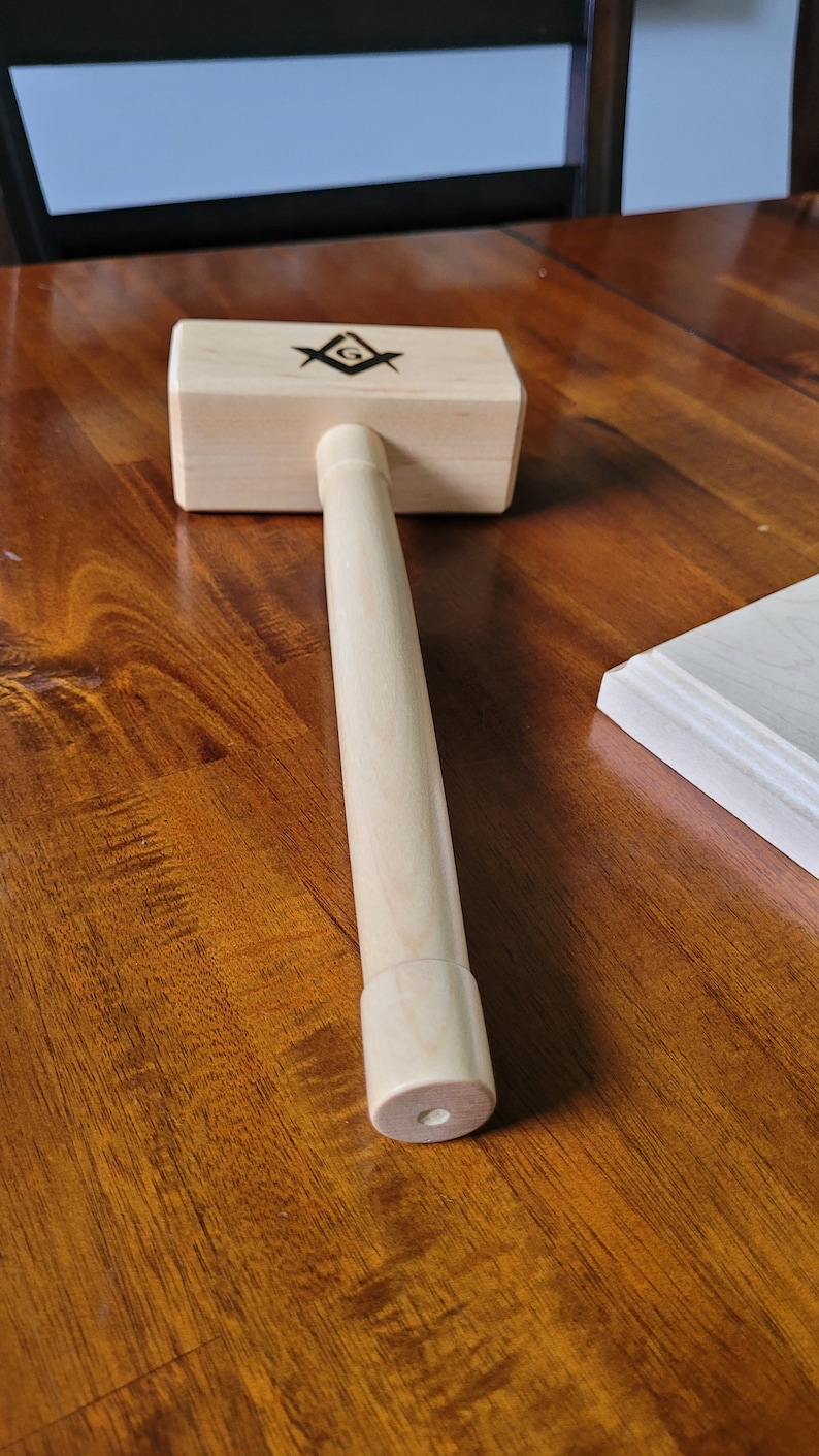 Masonic Gavel With Sounding Block Solid Maple Hand Made - Etsy