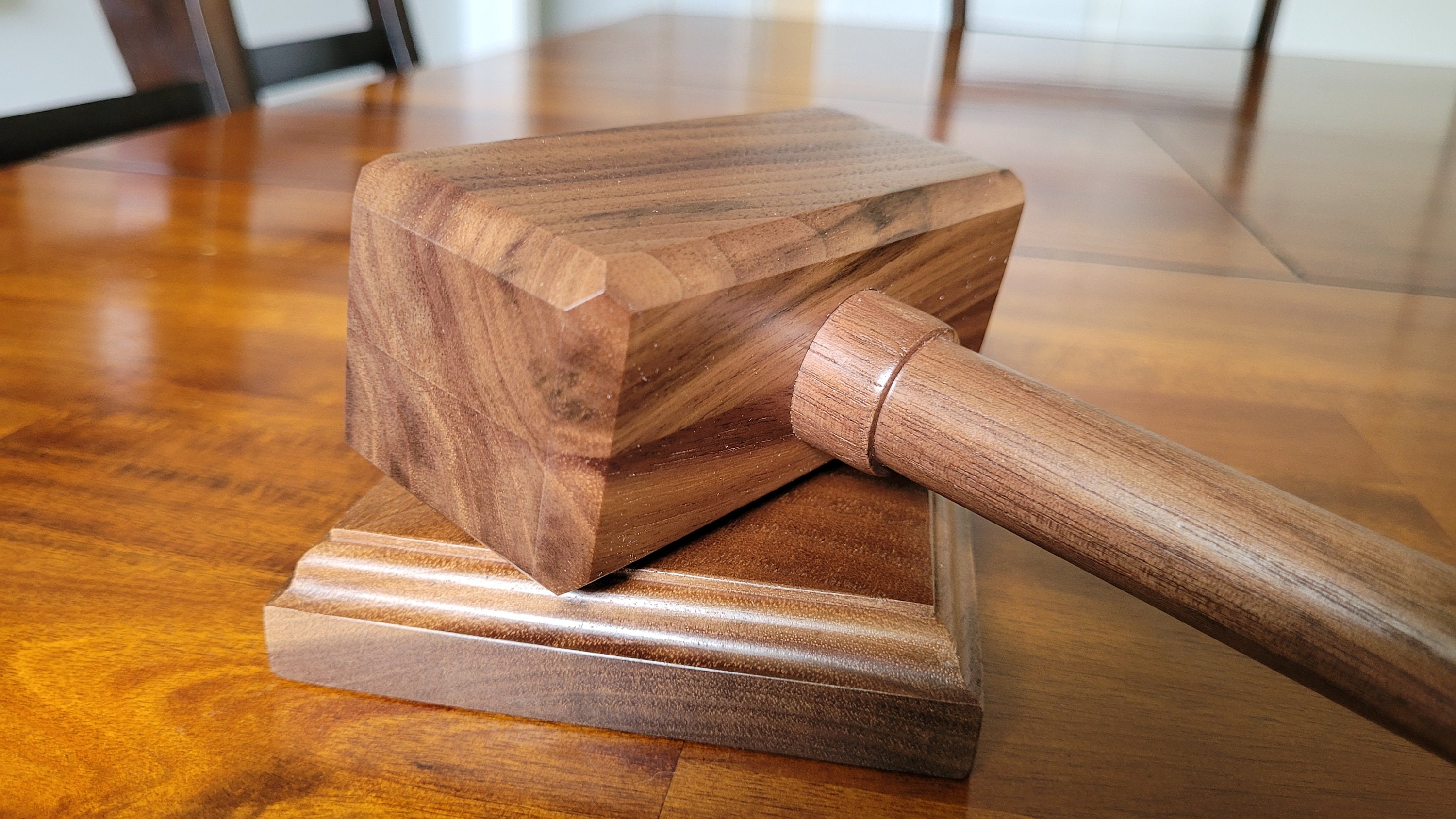 Hardwood Gavel With Sounding Block Solid Walnut Hand Made - Etsy