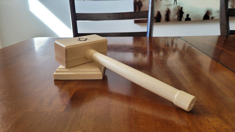 Masonic Gavel With Sounding Block Solid Maple Hand Made - Etsy