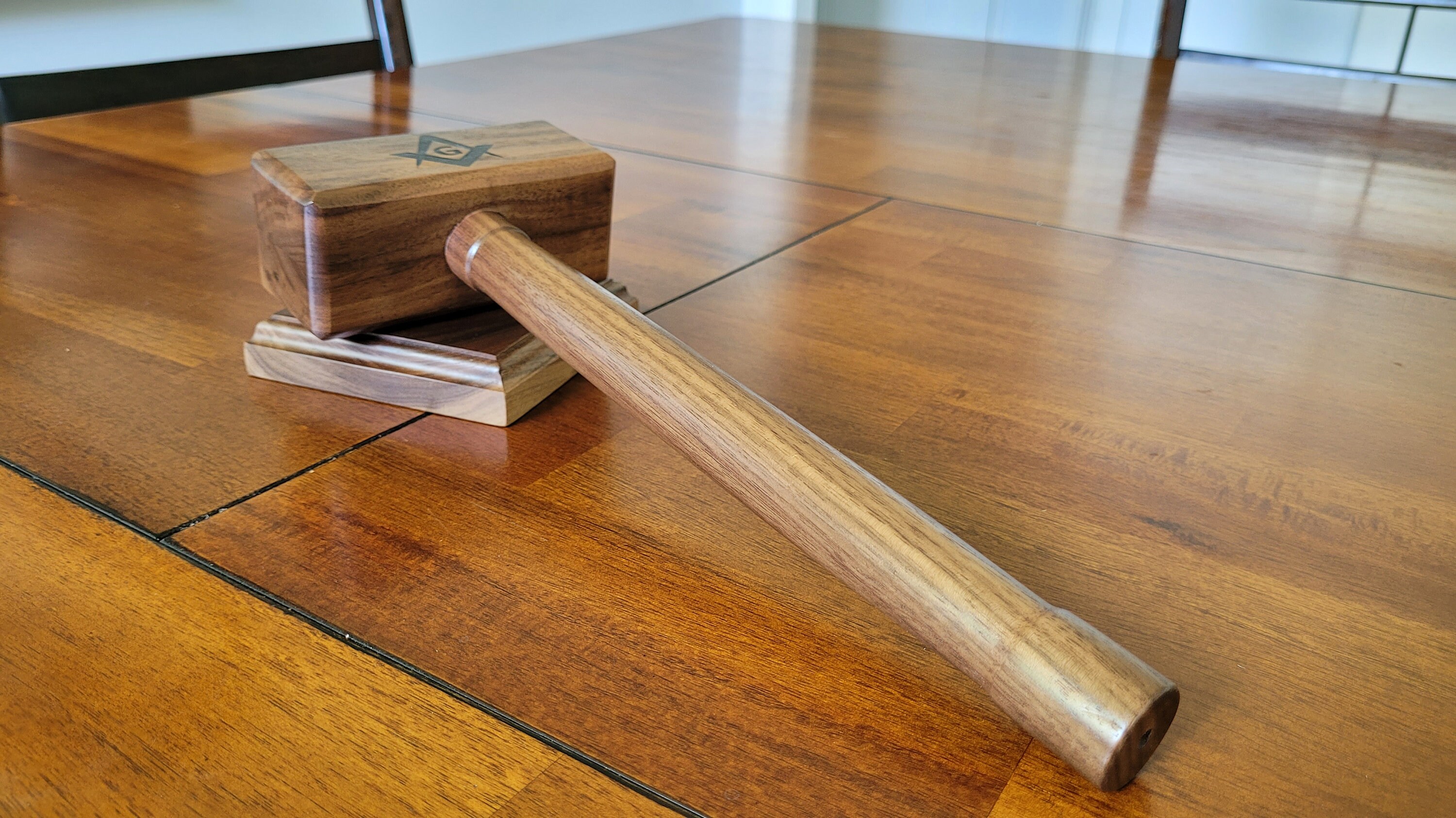 Masonic Gavel With Sounding Block Solid Walnut Hand Made - Etsy