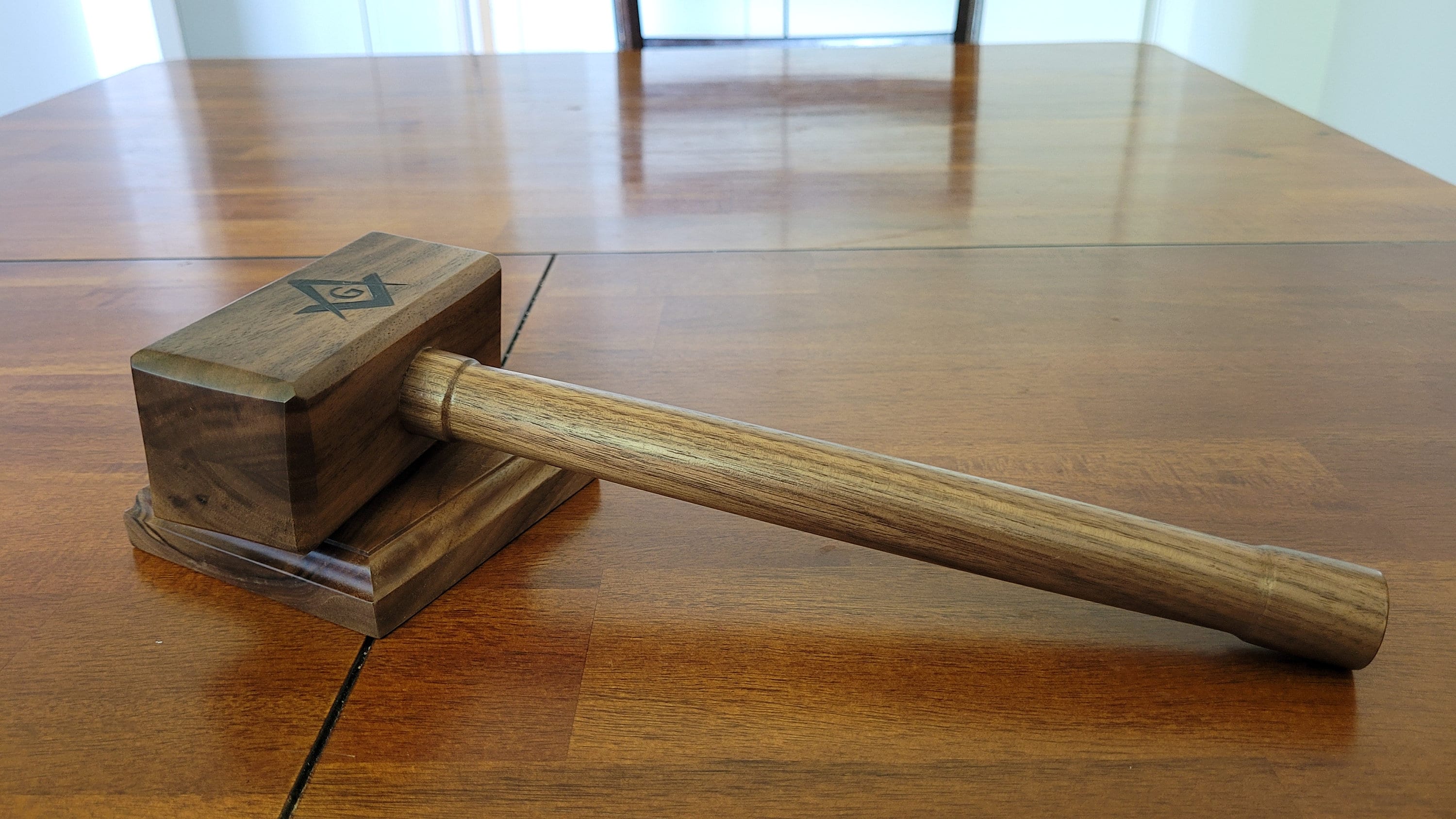 Masonic Gavel With Sounding Block Solid Walnut Hand Made - Etsy