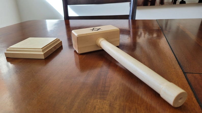 Masonic Gavel With Sounding Block Solid Maple Hand Made - Etsy
