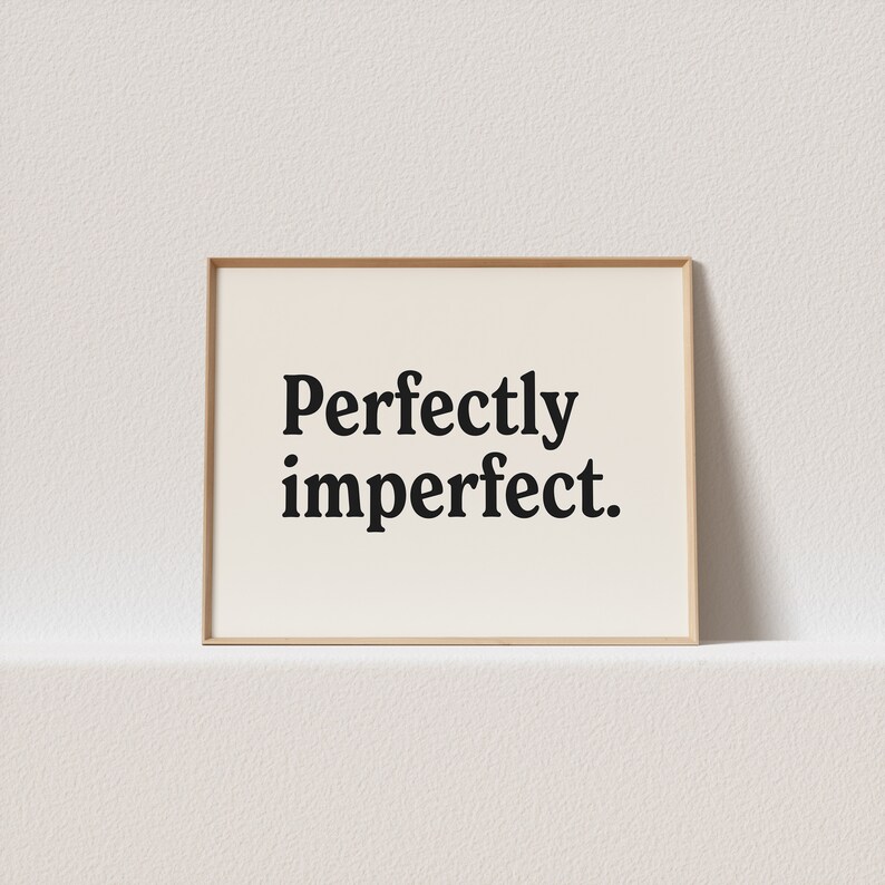 Horizontal Retro Art Print perfectly Imperfect. - Etsy