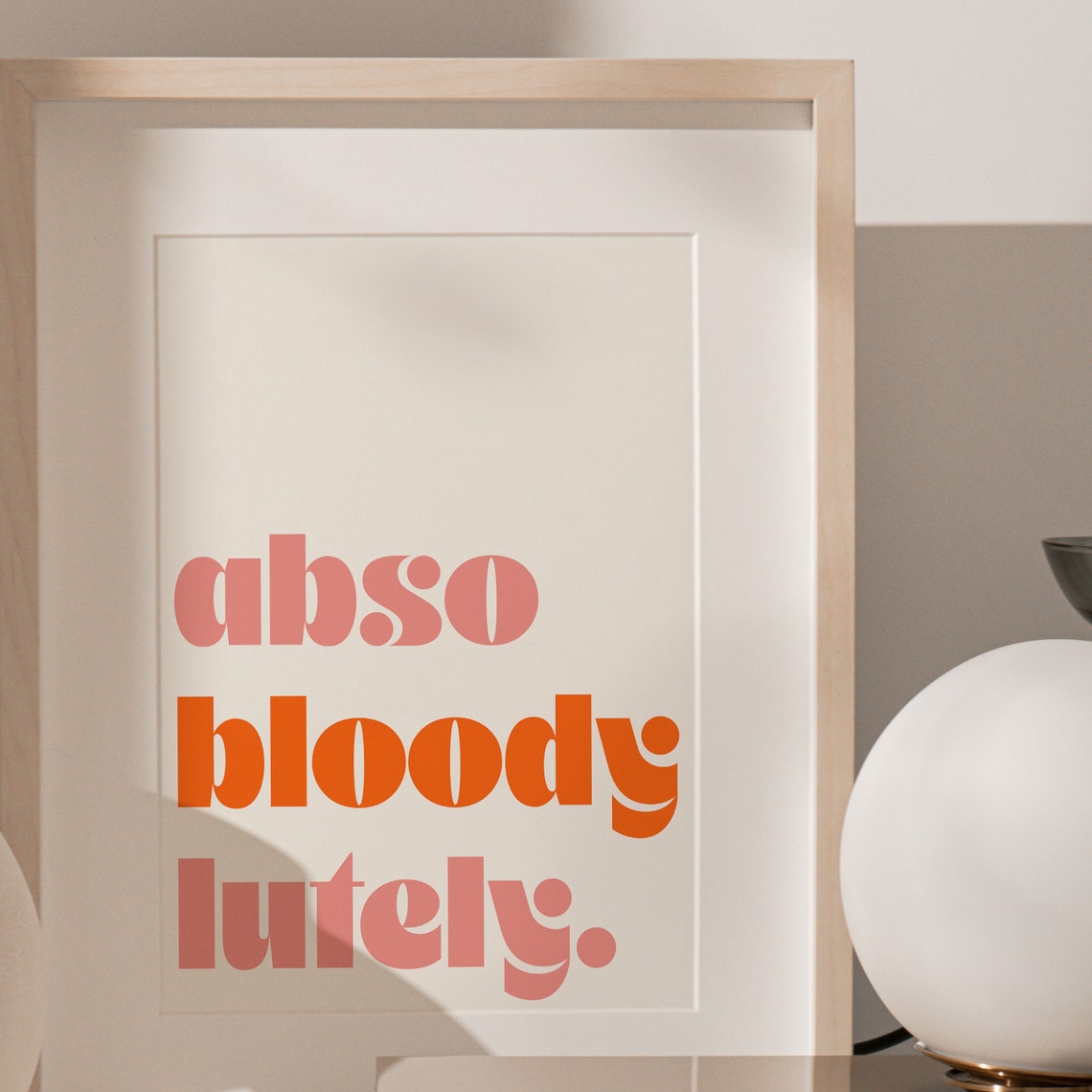 Retro Poster abso Bloody Lutely Stunning Orange | Etsy