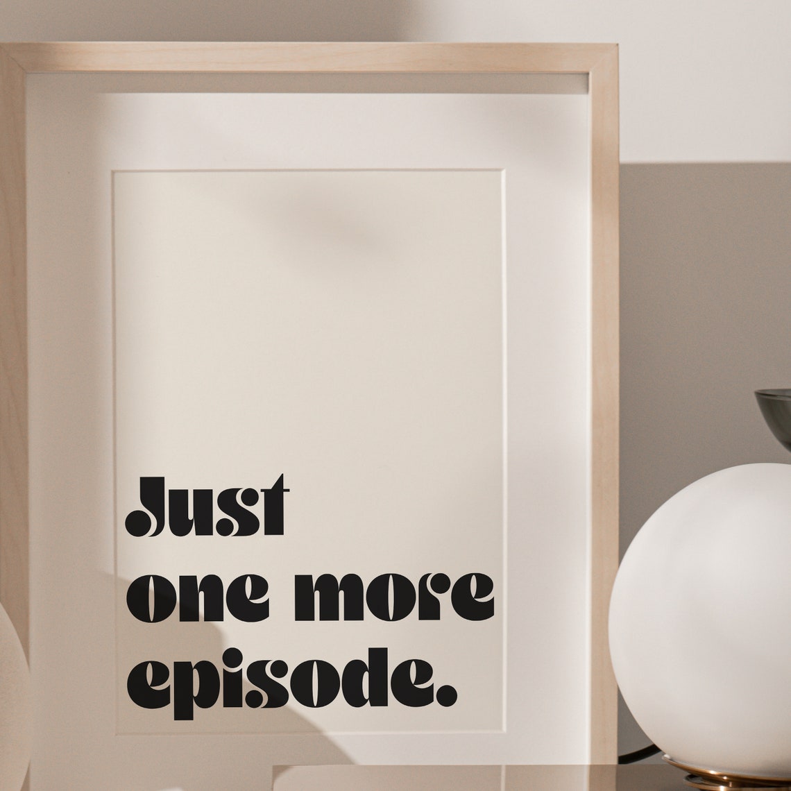 Set of 2 Printable Retro Posters just One More Episode & | Etsy