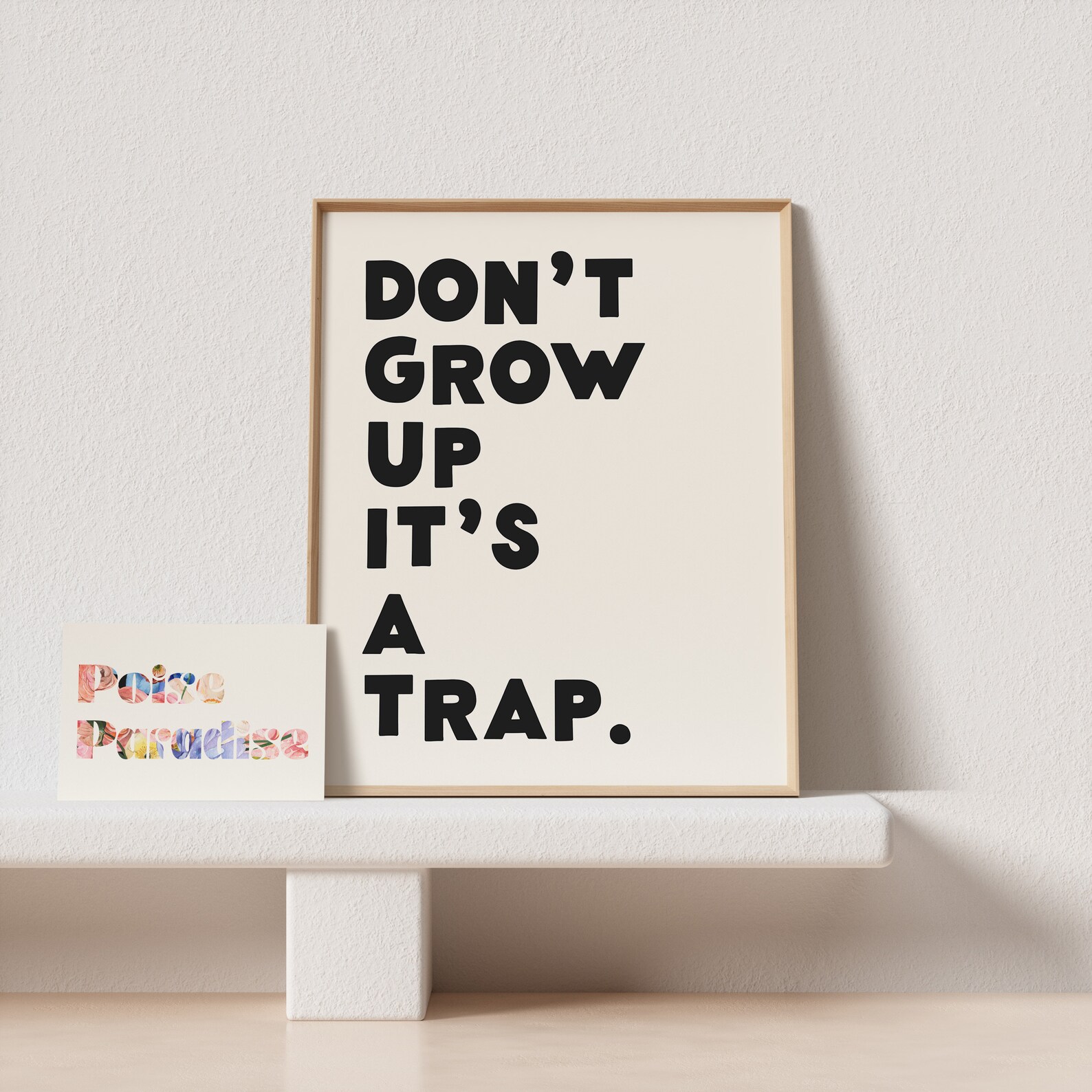 Quirky Print "don't Grow up It's a Trap." Wonky Typography, Must Have ...
