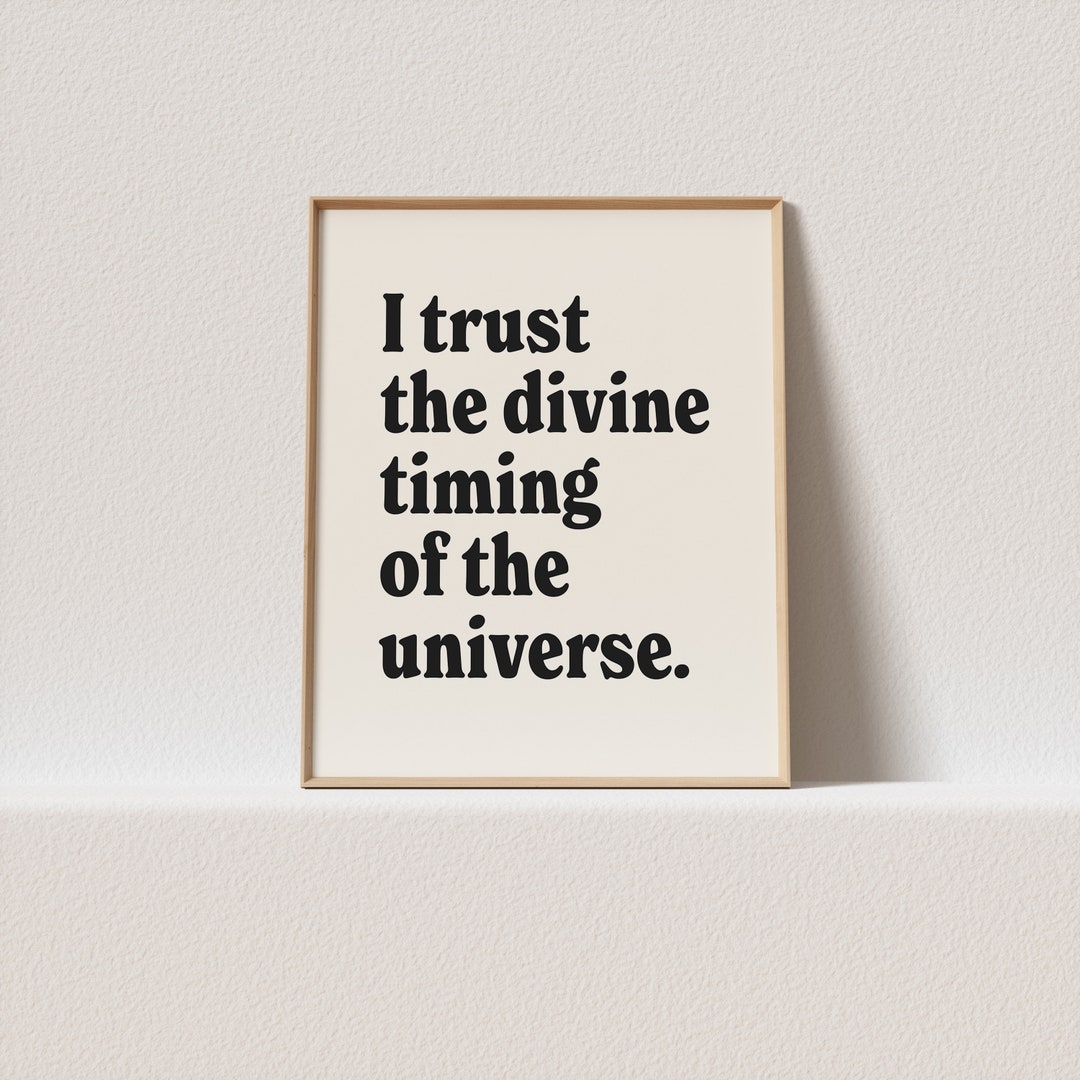 Manifest Wall Art | Trust the Universe | Mindful Artwork | Spiritual ...