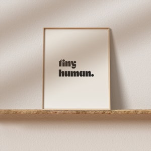Retro Art Print "tiny Human." Stunning Minimal Typography, a Must Have ...