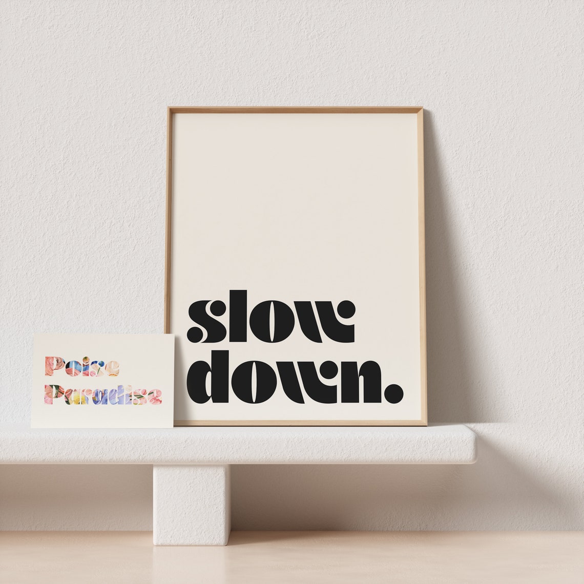 Retro poster Slow down. retro typography a must | Etsy