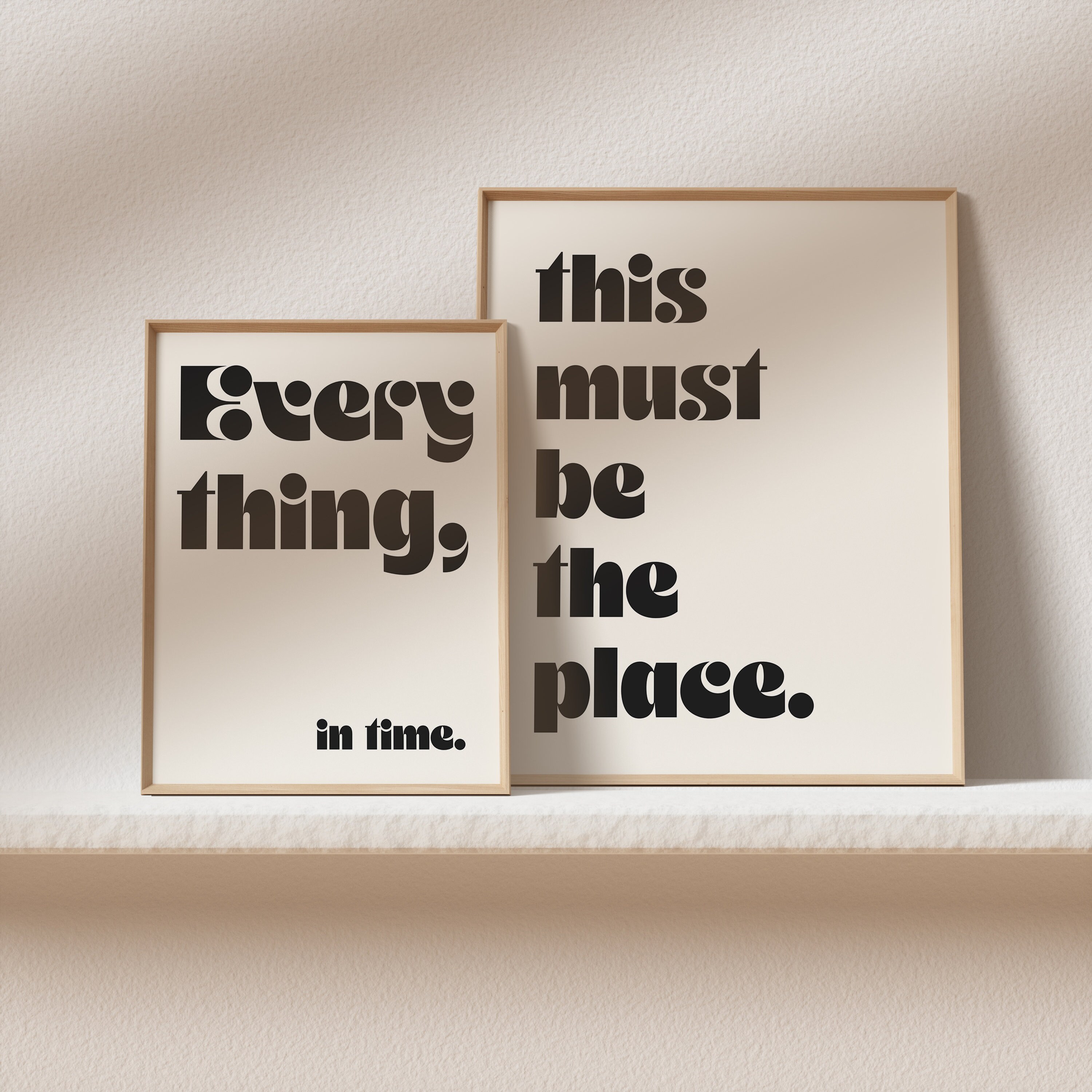 Set of 2 Printable Posters everything in Time This | Etsy