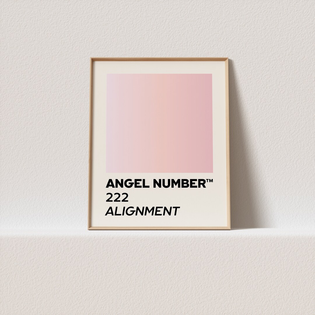 Art Print "angel Number 222 - Alignment" Stunning Retro Typography ...