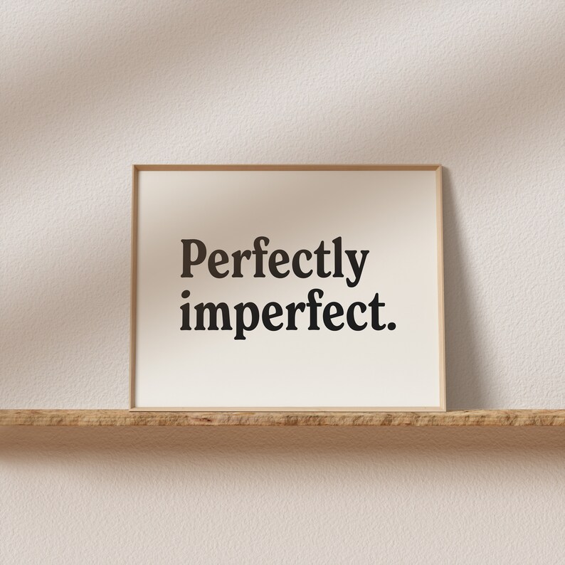 Horizontal Retro Art Print perfectly Imperfect. - Etsy