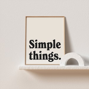 Retro Poster "simple Things." Stunning Typography, a Must Have for Your ...