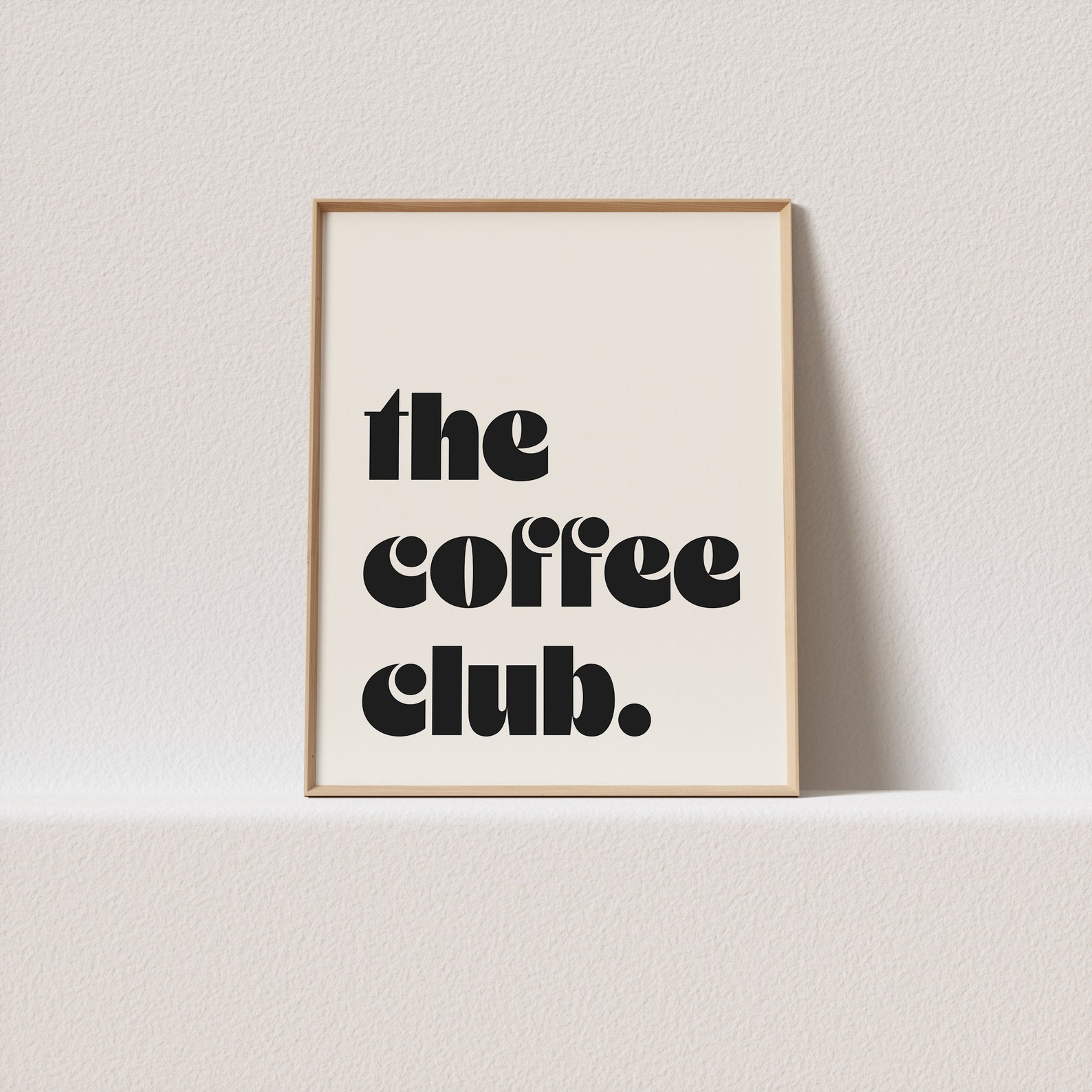 Retro Art Print the Coffee Club. Stunning 70s Typography, a Must Have ...