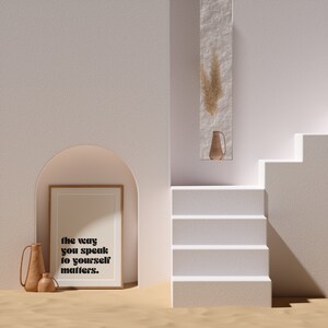 Retro Poster "the Way You Speak to Yourself Matters" Be Kind to You ...