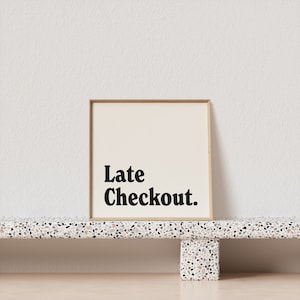 Square Retro Poster "late Checkout." Retro Typography, a Must Have for ...