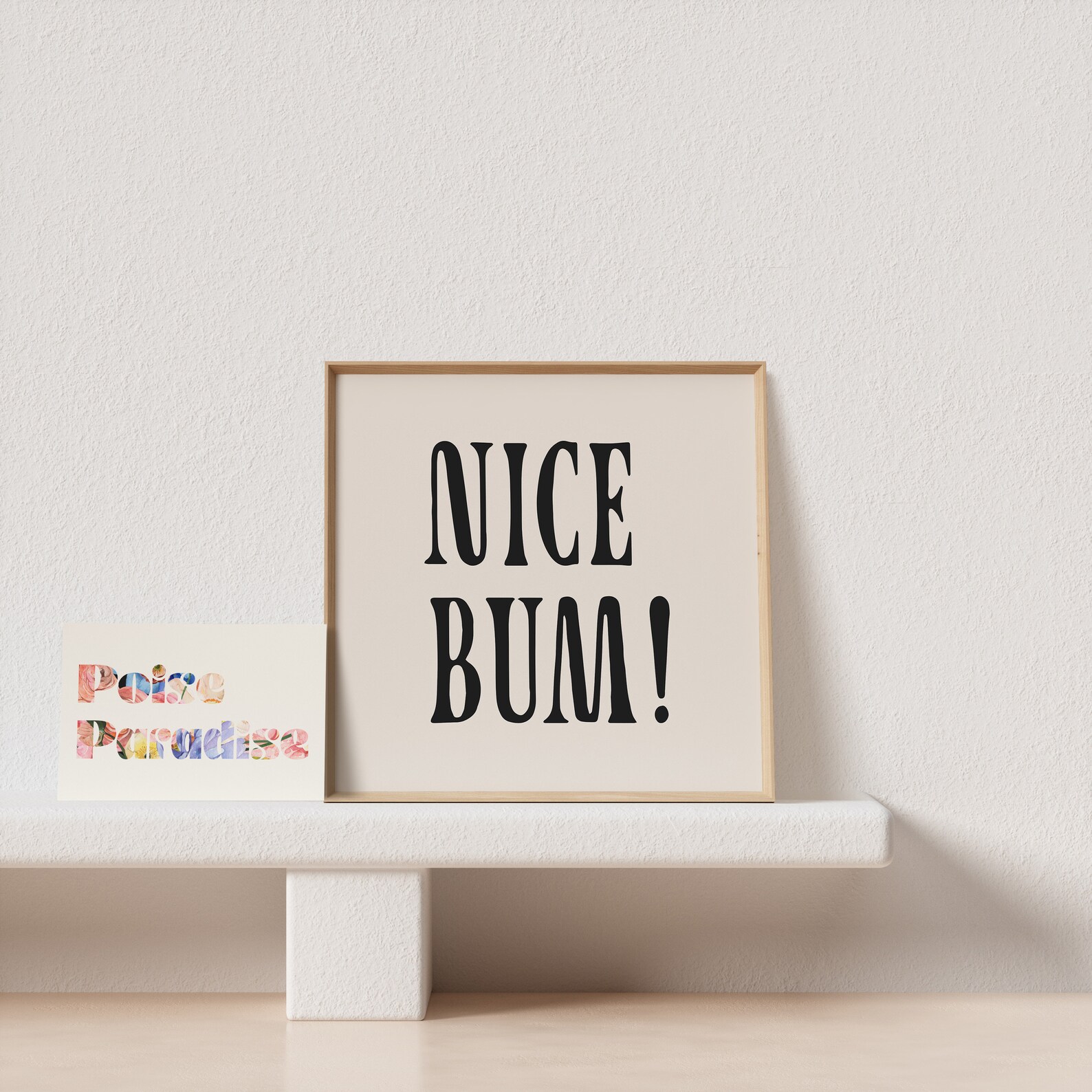 Retro Poster "nice Bum." Boho Typography, a Must Have for Your Gallery ...