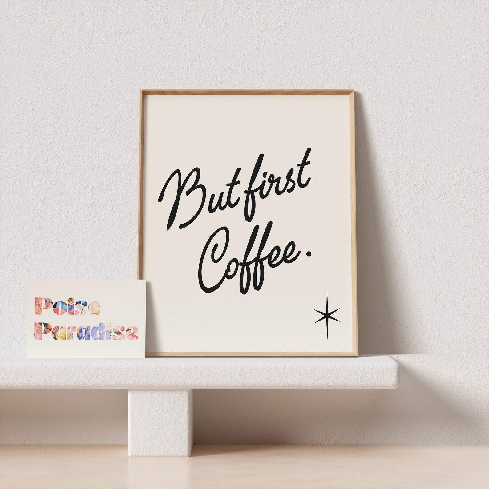 Art Print Quote but First Coffee. Stunning Mid - Etsy