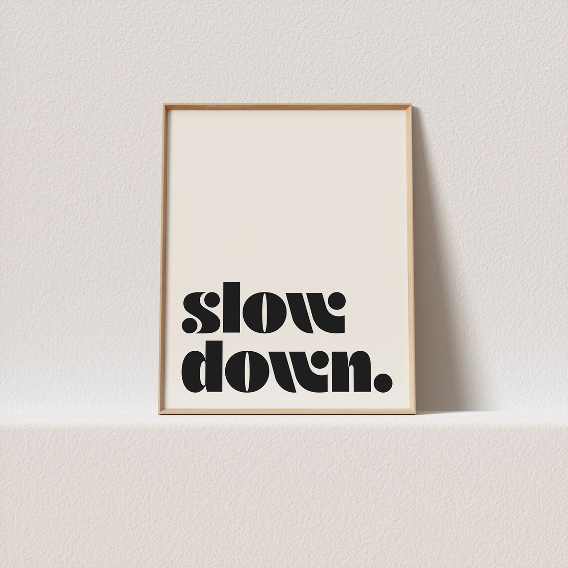 Retro poster Slow down. retro typography a must | Etsy