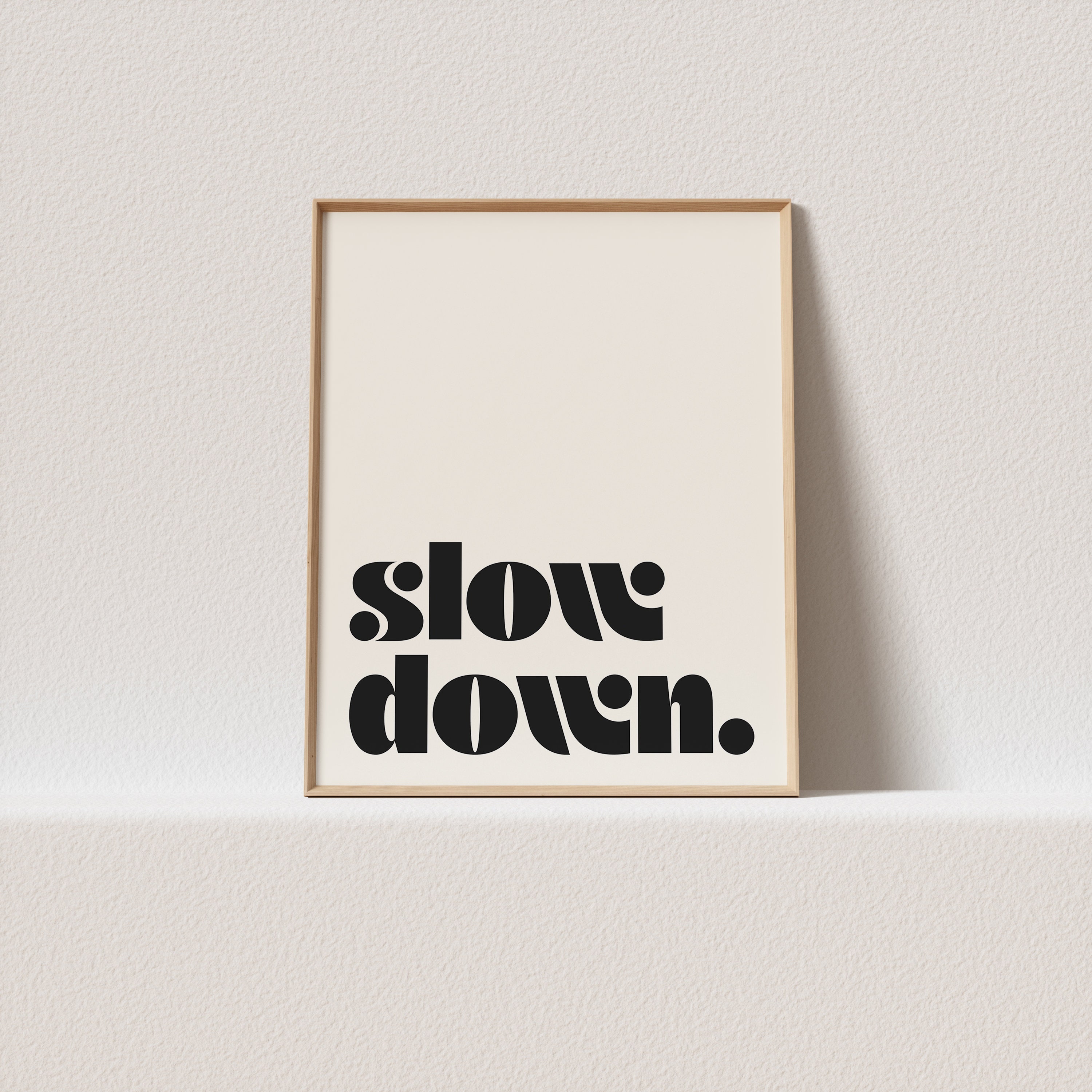 Retro poster Slow down. retro typography a must | Etsy