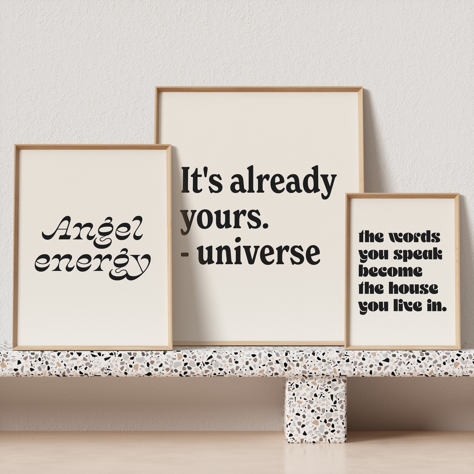 Gallery Wall Set it's Already Yours the Words You Speak.. Angel Energy ...
