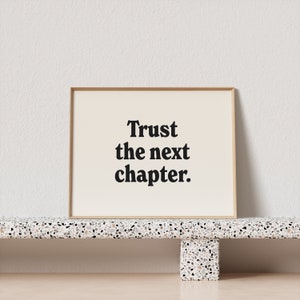 Retro Poster "trust the Next Chapter." Stunning Typography, Must Have ...