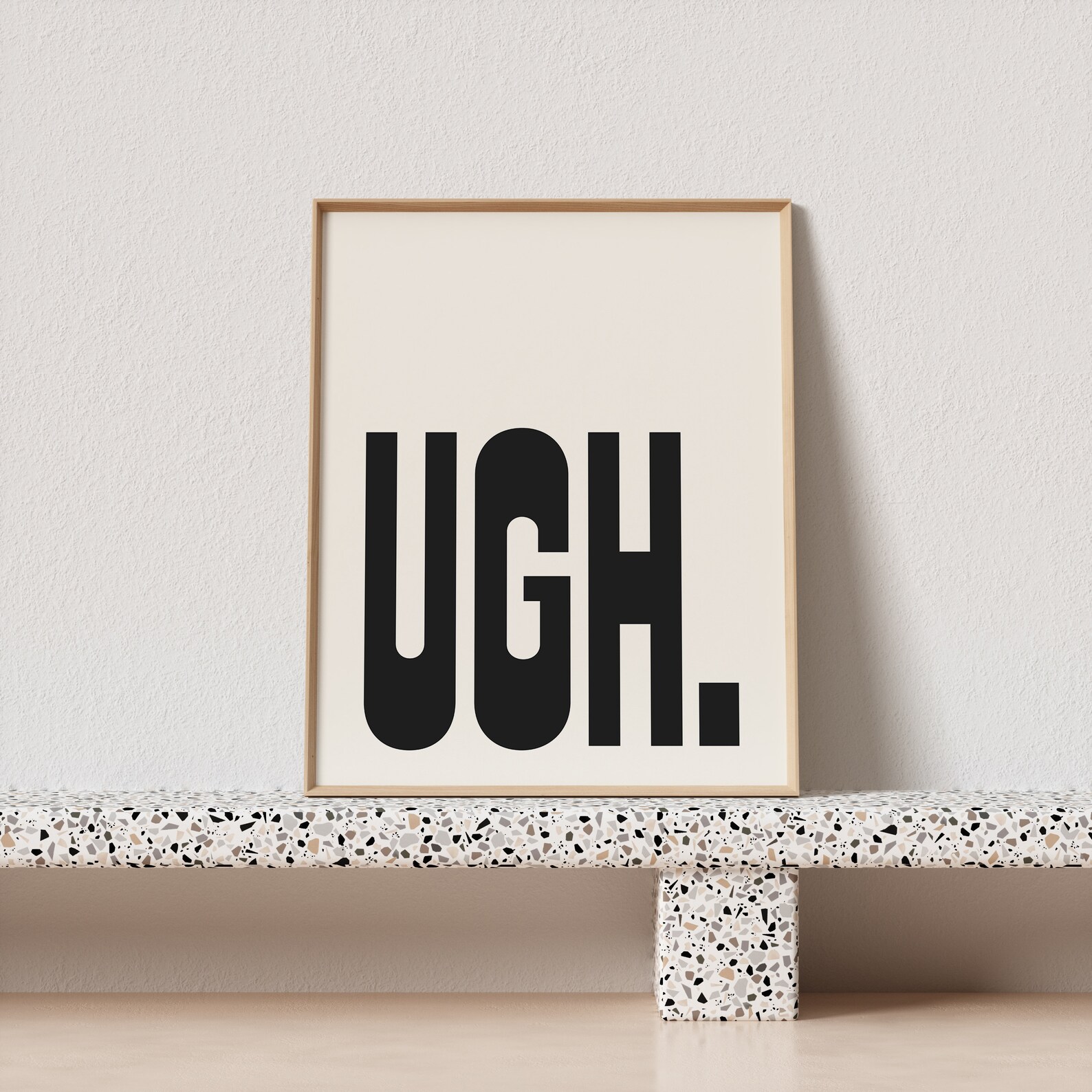 Retro Art Print ugh. Stunning Typography a Must | Etsy