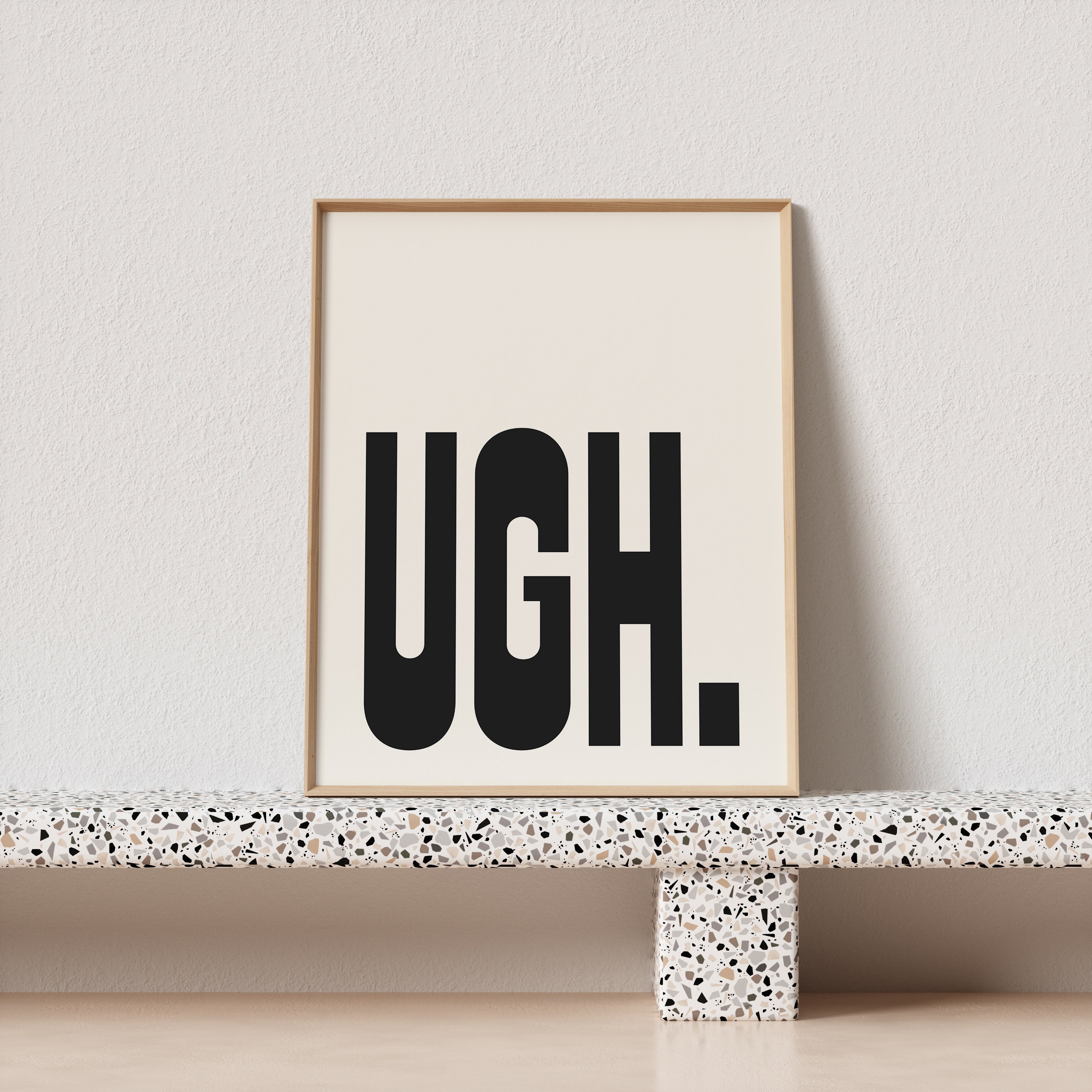 Retro Art Print ugh. Stunning Typography a Must | Etsy