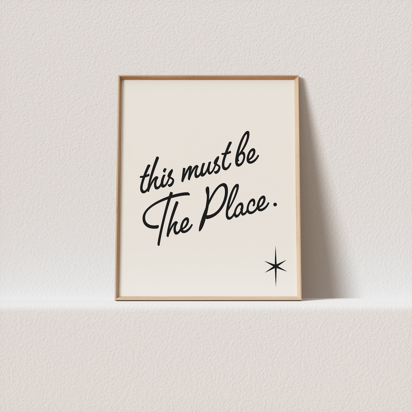 Art Print Quote "this Must Be the Place." Stunning Retro Typography, a ...