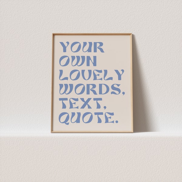 Custom Quote Poster - Etsy