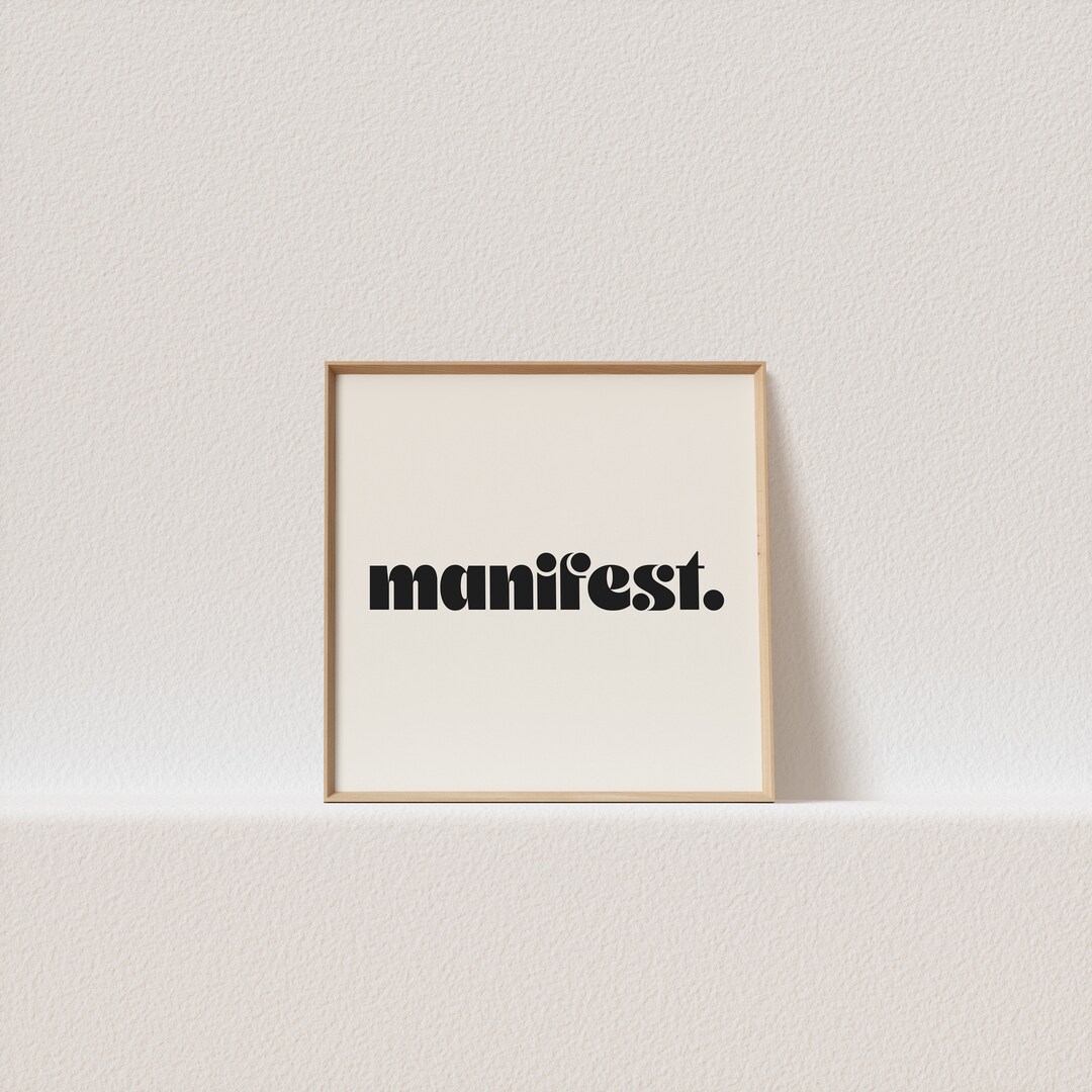 Square Retro Poster "manifest." Retro Typography, a Must Have for Your ...