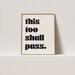 Gallery Wall | Set of 2 Retro Posters "everything, in Time + This Too ...