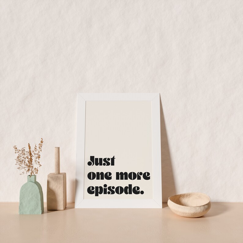 Retro poster Just one more episode. retro | Etsy