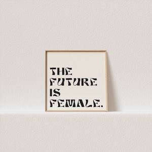 Square Retro Poster "the Future is Female." Art Nouveau Typography, a ...