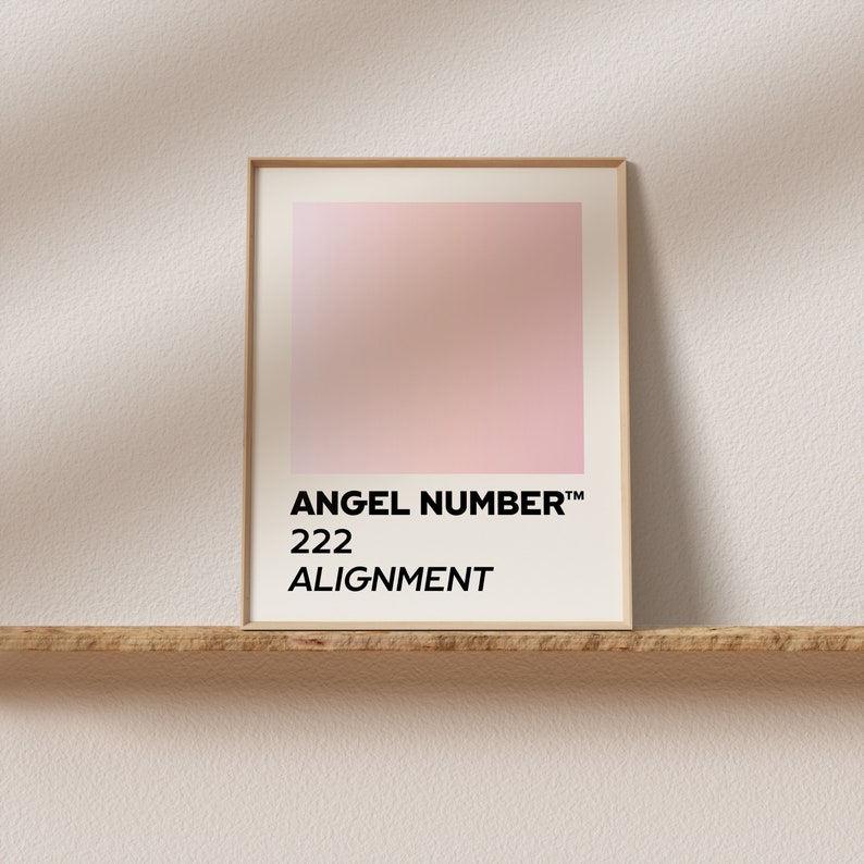 Art Print angel Number 222 Alignment Stunning | Etsy