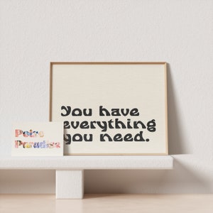 Horizontal Retro Poster you Have Everything You Need. Stunning Type, a ...