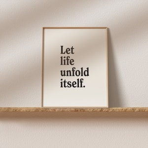 Retro Art Print let Life Unfold Itself. Stunning - Etsy