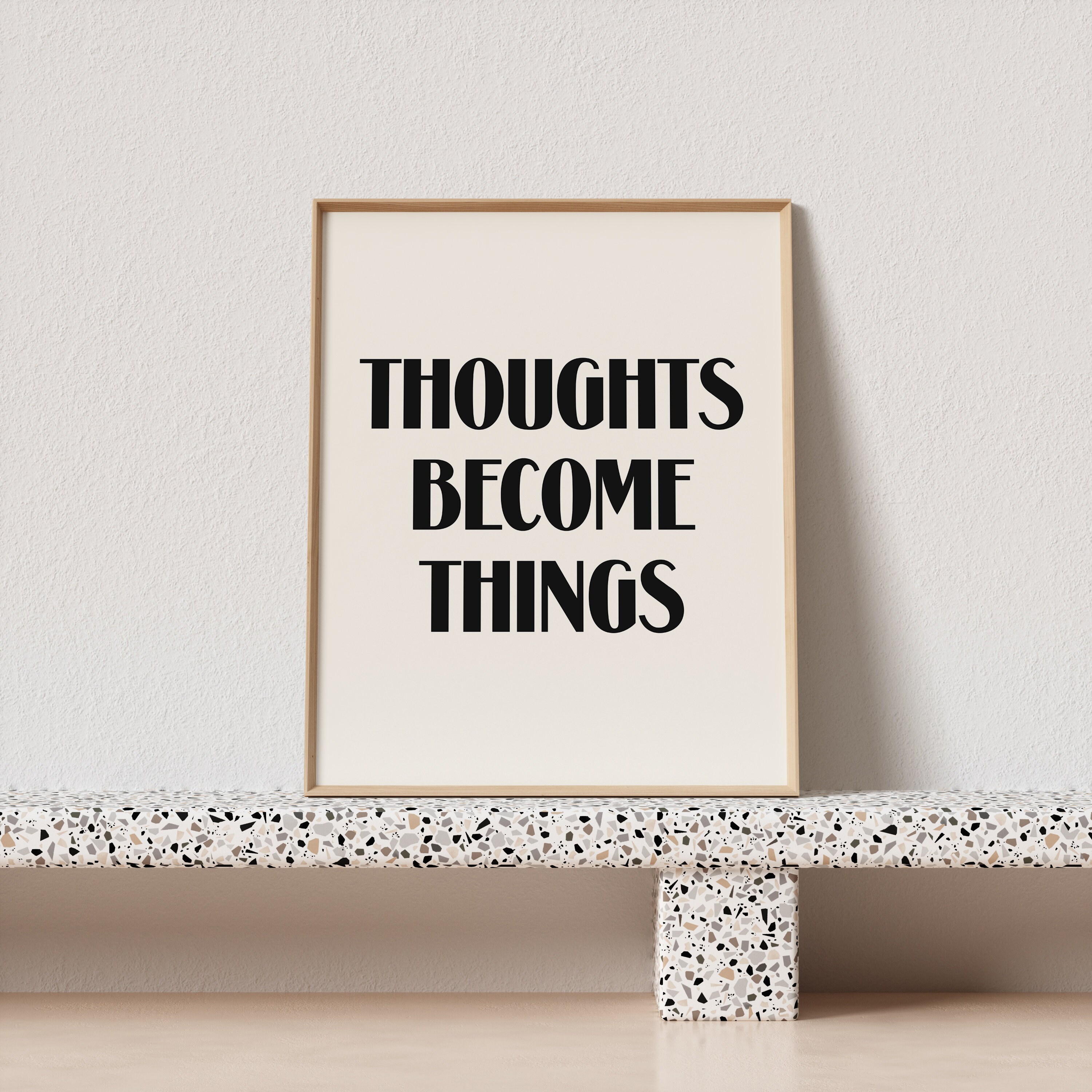 Retro Poster thoughts Become Things. Retro | Etsy