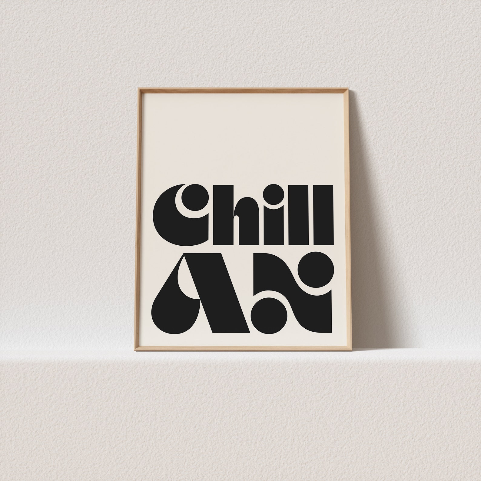 Retro Poster "chillax." Retro Typography, a Must Have for Your Gallery ...
