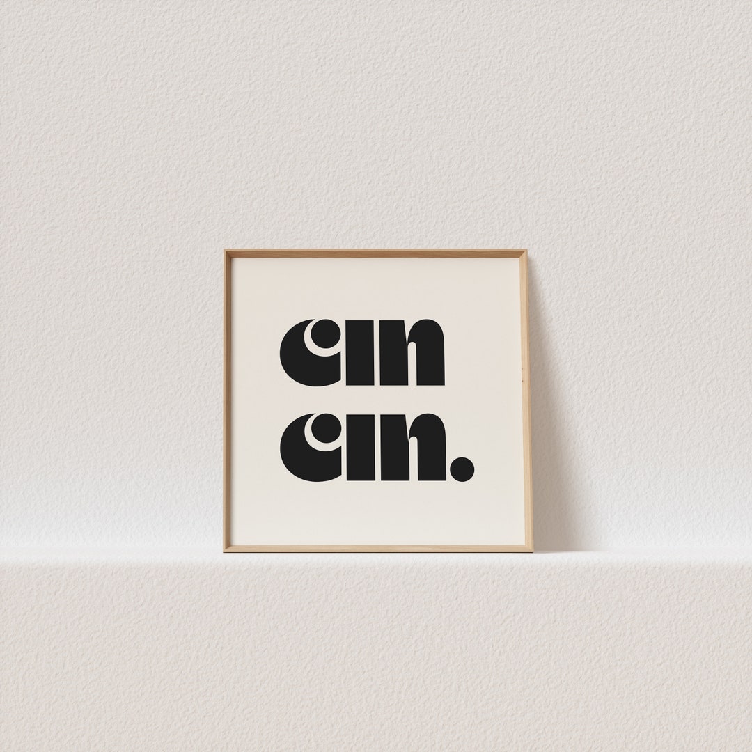 Square Retro Poster "cin Cin" Retro Typography, a Must Have for Your ...