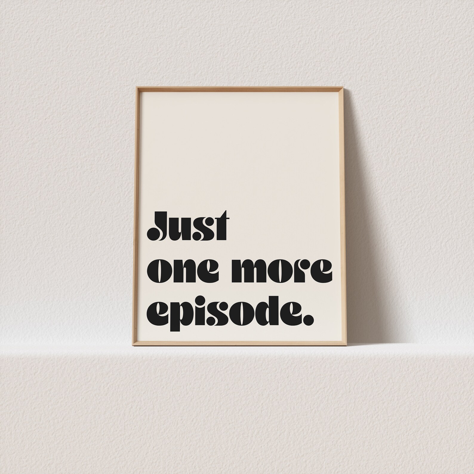 Retro poster Just one more episode. retro | Etsy