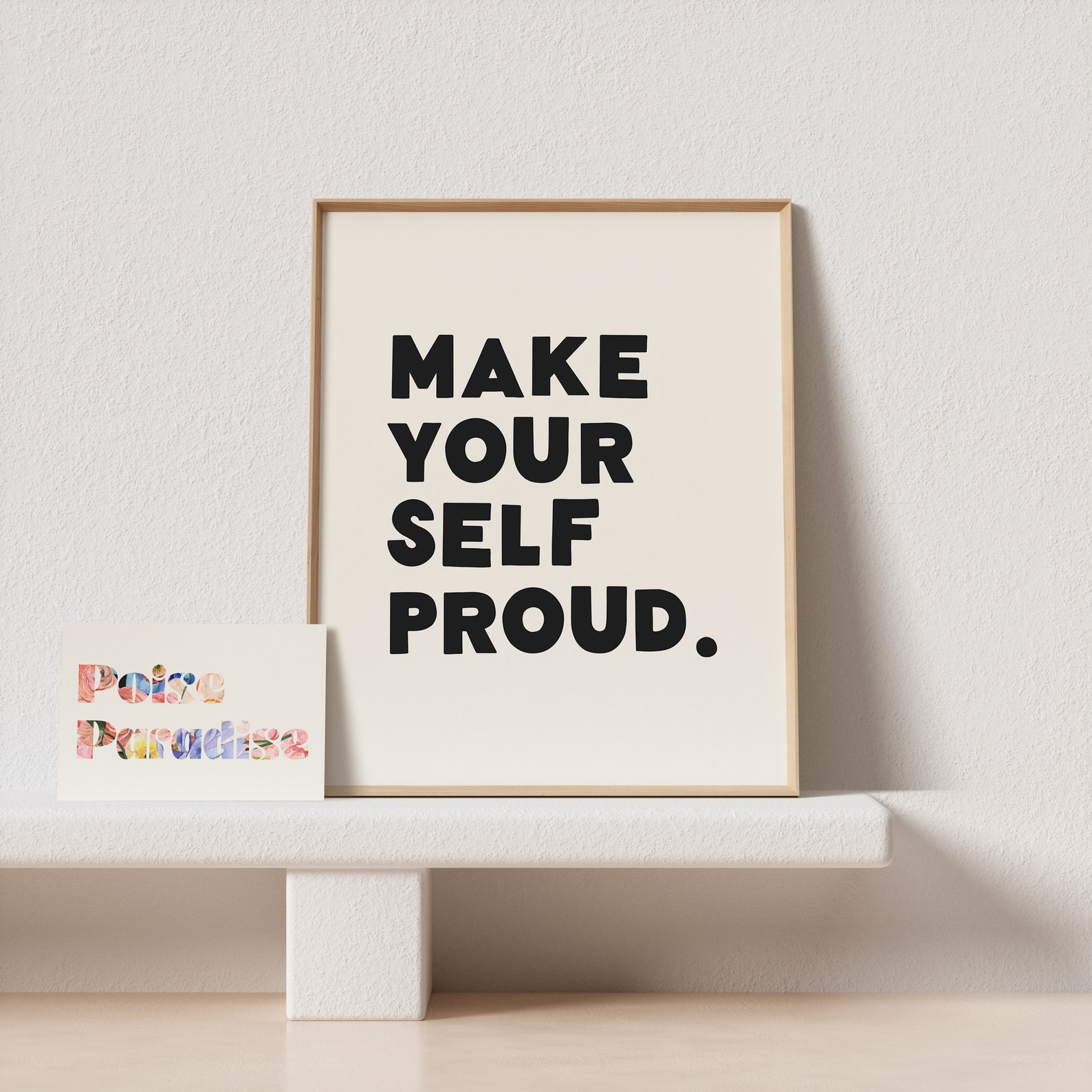 Quirky Print "make Yourself Proud." Wonky Typography, Must Have for ...