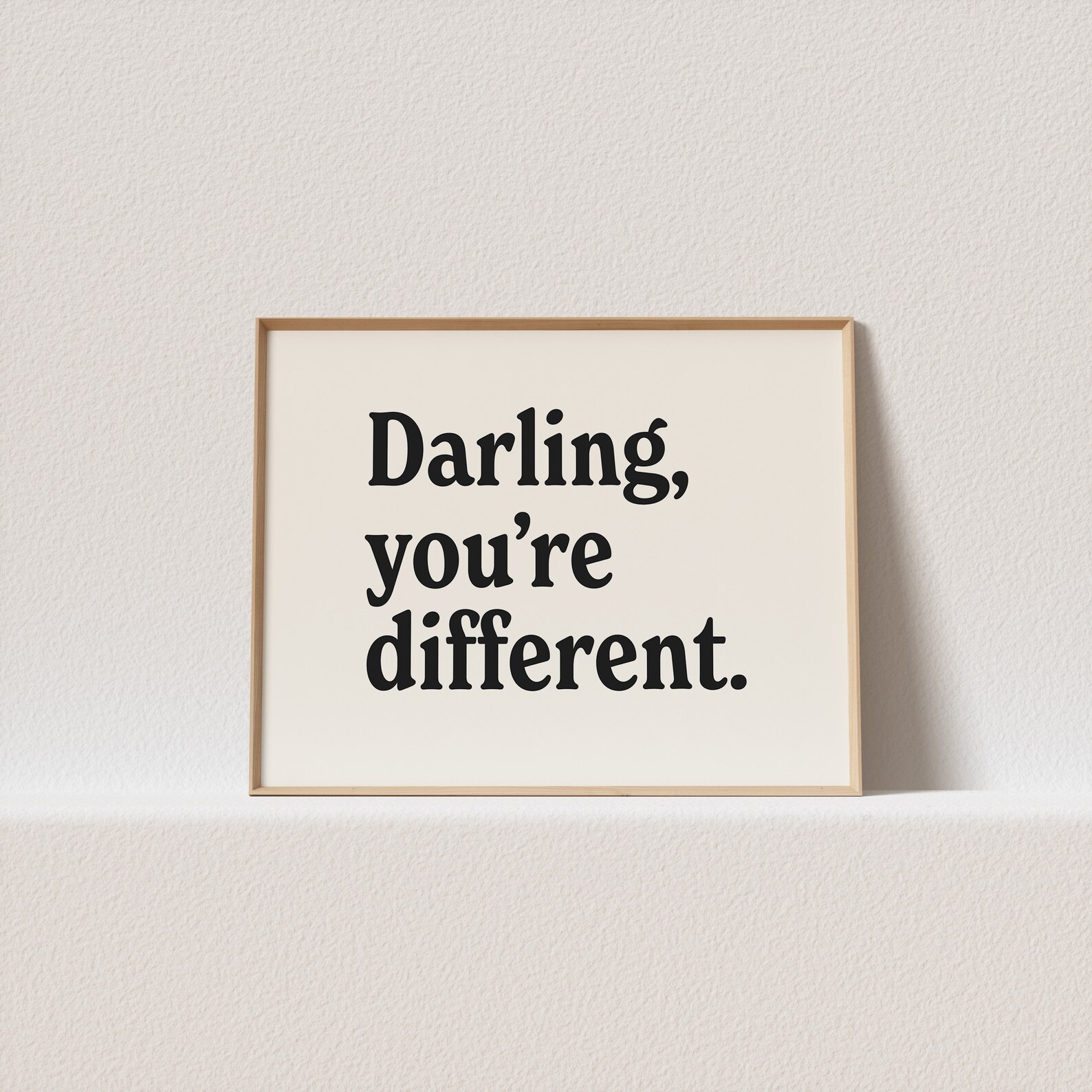 Horizontal Retro Print "darling, You're Different." Stunning Typography ...