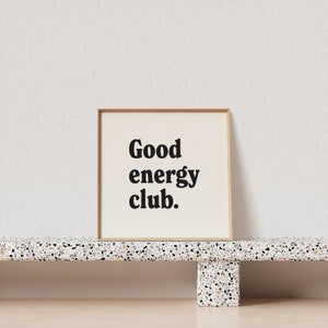 Square Retro Poster "good Energy Club." Retro Typography, a Must Have ...