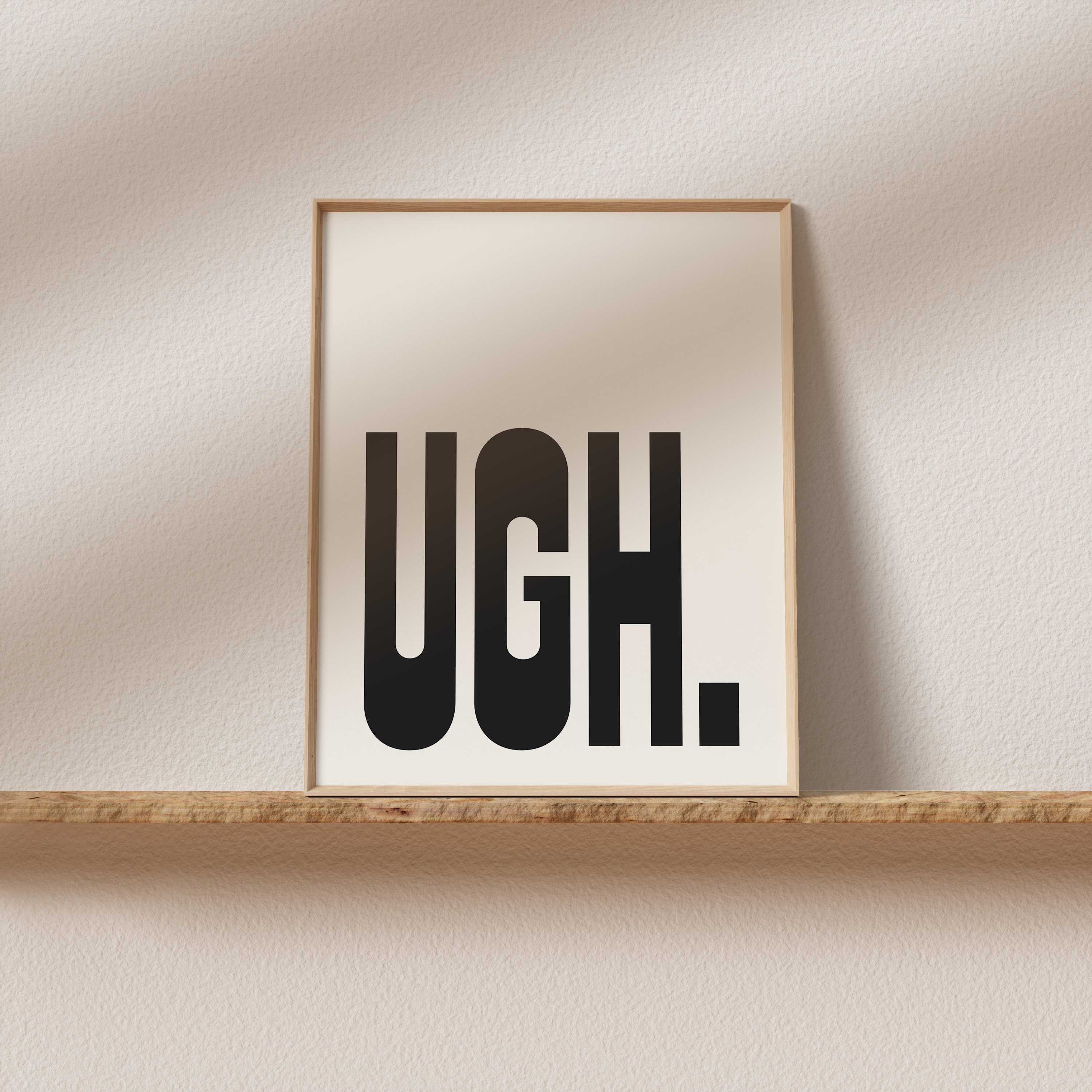 Retro Art Print ugh. Stunning Typography a Must | Etsy