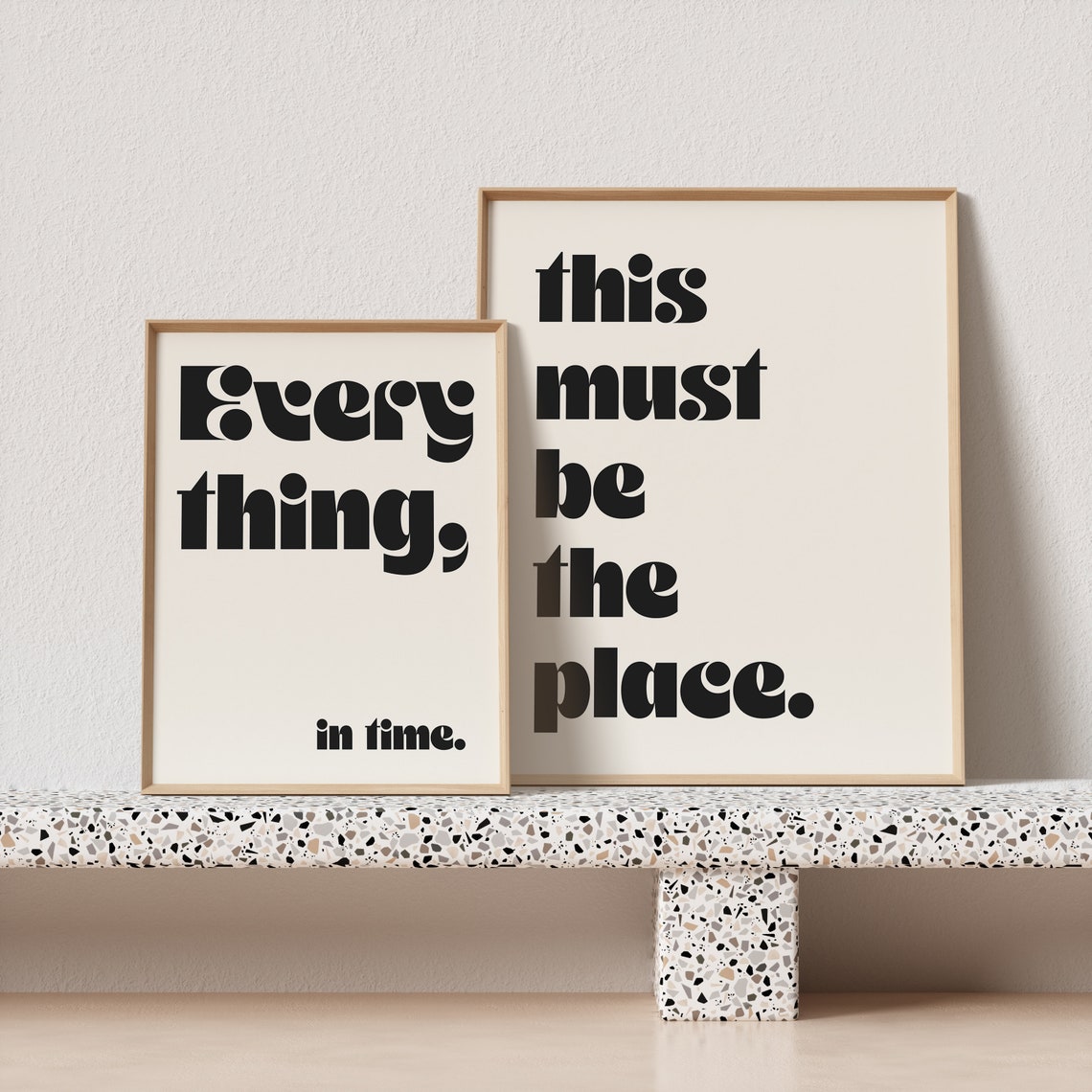 Set of 2 Printable Posters everything in Time This | Etsy